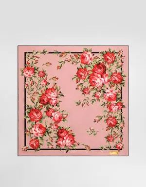 Dolce & Gabbana Rose Bouquet-print Silk Twill Scarf 70x70 - Multicolor