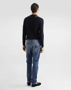 Dolce & Gabbana Micro-dot Stitch Silk Pullover