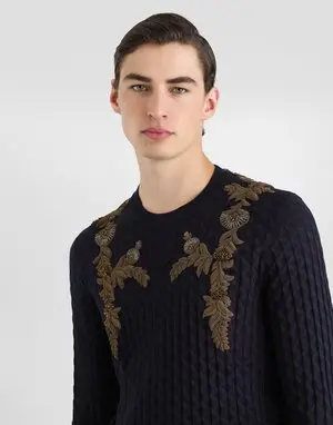 Dolce & Gabbana Micro-dot Stitch Silk Pullover