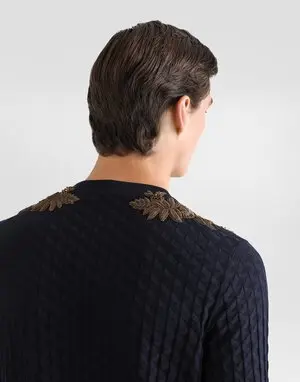 Dolce & Gabbana Micro-dot Stitch Silk Pullover