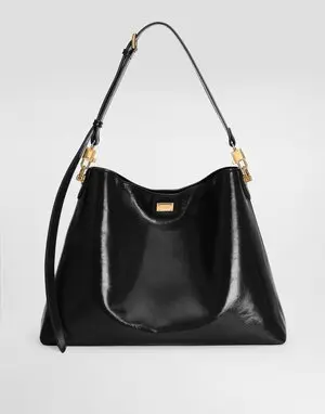 Dolce & Gabbana Large Vittoria Shoulder Bag - Black