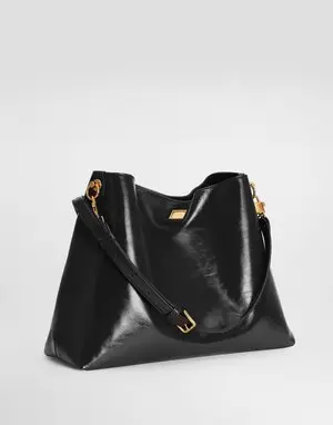 Dolce & Gabbana Large Vittoria Shoulder Bag - Black