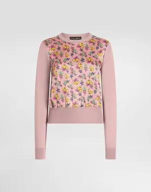 Dolce & Gabbana Floral-print Silk Satin Pullover - Multicolor