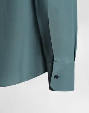 Dolce & Gabbana Silk Crêpe De Chine Gold Shirt - Green