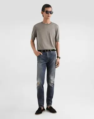 Dolce & Gabbana Slim Fit Denim Trousers - Multicolor