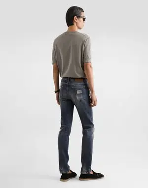Dolce & Gabbana Slim Fit Denim Trousers - Multicolor