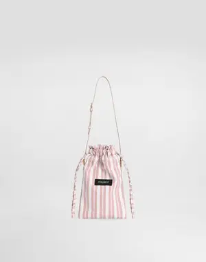 Dolce & Gabbana Essenza Bag In Striped Poplin - Multicolor