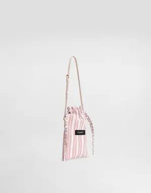 Dolce & Gabbana Essenza Bag In Striped Poplin - Multicolor