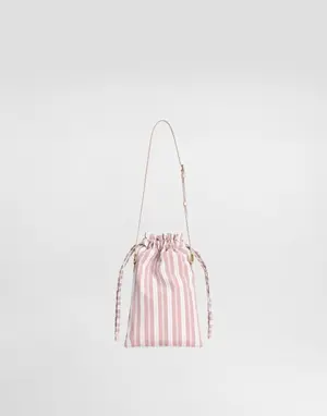 Dolce & Gabbana Essenza Bag In Striped Poplin - Multicolor