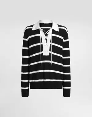Dolce & Gabbana Striped Serafino Pullover