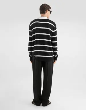 Dolce & Gabbana Striped Serafino Pullover