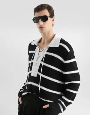 Dolce & Gabbana Striped Serafino Pullover