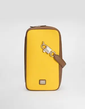 Dolce & Gabbana Lock Canvas And Calfskin Handbag - Multicolor