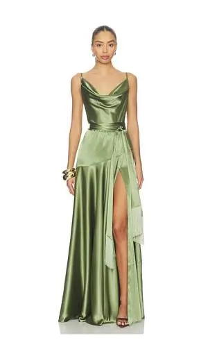 BRONX BANCO Leo Maxi Dress - Sage