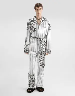 Dolce & Gabbana Vanity Robe With Embroidery - Multicolor
