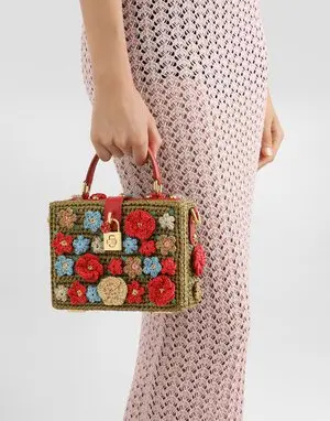 Dolce & Gabbana Dolce Box Raffia Crochet Handbag - Multicolor