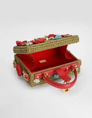 Dolce & Gabbana Dolce Box Raffia Crochet Handbag - Multicolor