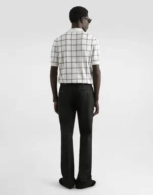 Dolce & Gabbana Silk Polo Shirt With Intarsia And Embroidery
