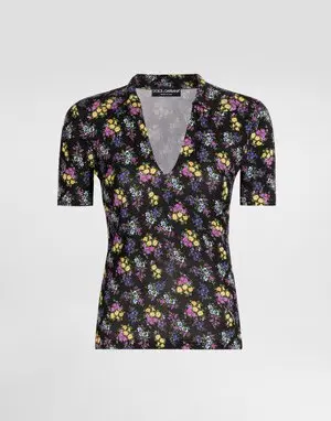 Dolce & Gabbana Floral-print Silk Pullover - Multicolor
