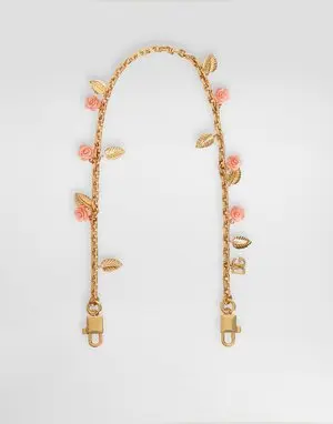 Dolce & Gabbana Metal Bag Shoulder Strap With Roses - Multicolor