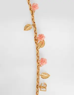 Dolce & Gabbana Metal Bag Shoulder Strap With Roses - Multicolor