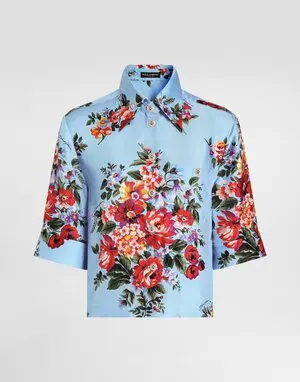 Dolce & Gabbana Floral Print Twill Shirt