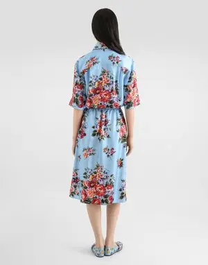 Dolce & Gabbana Floral Print Twill Shirt