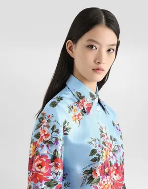 Dolce & Gabbana Floral Print Twill Shirt