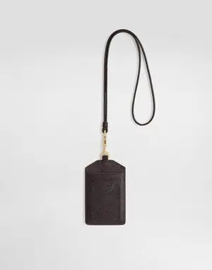 Dolce & Gabbana Dauphine Calfskin Keychain With Plate