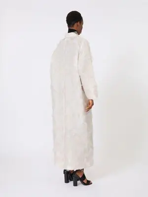 Max Mara Fil Coupé Jacquard Overcoat - Sand