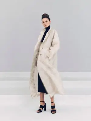 Max Mara Fil Coupé Jacquard Overcoat - Sand
