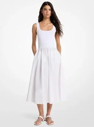 Michael Kors Viscose Blend Midi Dress - White