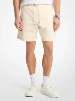 Michael Kors Logo Cotton Shorts - Natural