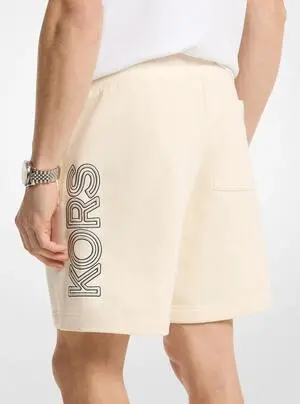 Michael Kors Logo Cotton Shorts - Natural