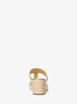 Michael Kors Zoe Metallic Wedge Sandal - Gold