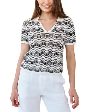 Bella Dahl Short Sleeve Collared Sweater