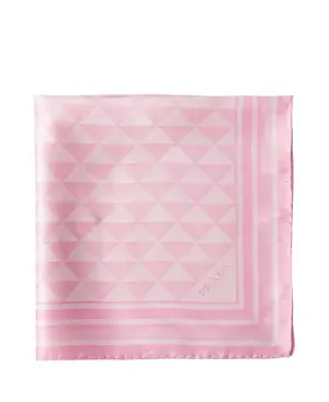Prada Jacquard Silk Scarf 55x55 Pink