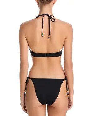 Staud Sisley Side Tie Bikini Bottom - Black