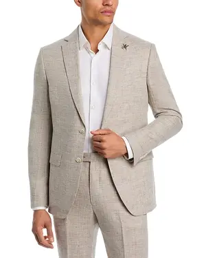 John Varvatos Melange Linen Suit Jacket - Natural