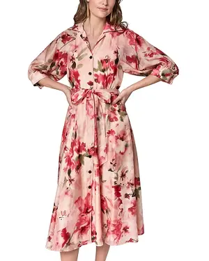 Donna Karan New York Floral Print Polyester Dress