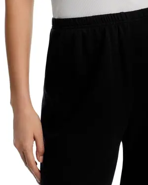 Aqua Macy Wide Leg Sweatpants - Black