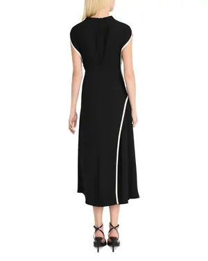 LUXELY Sleeveless Draped Midi Dress