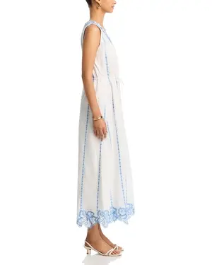 Rails Lorina Embroidered Dress - White
