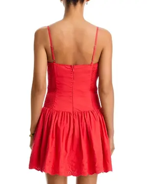 Aqua Poplin Mini Dress Exclusive