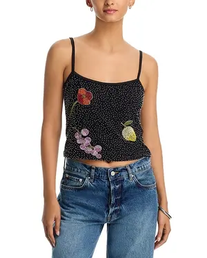 Aqua Allover Sequin Top