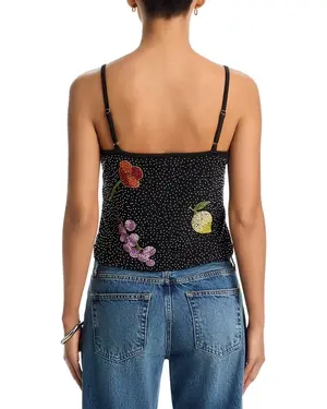 Aqua Allover Sequin Top