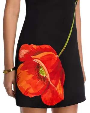 Aqua Sleeveless Crepe Mini Dress