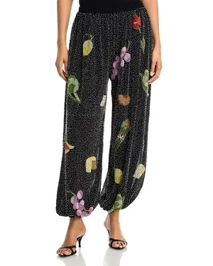 Aqua Sequin Joggers