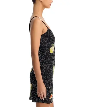 Aqua Beaded Mini Dress