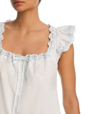 Aqua Voile Flutter Sleeved Mini Nightgown Exclusive